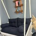 Macrame Hammock Chair, Large Macrame Rectangle Swing, Hanging Cotton ...