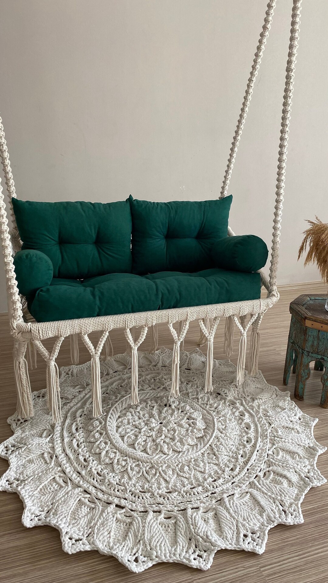 Macrame Rectangular Swing, Hanging Chair, Hängesessel, Swing Chair ...