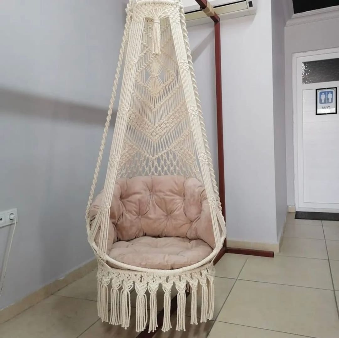 Macrame Swing, Hammock Chair, Macrame Hammock Chair, Macrame Hanging ...