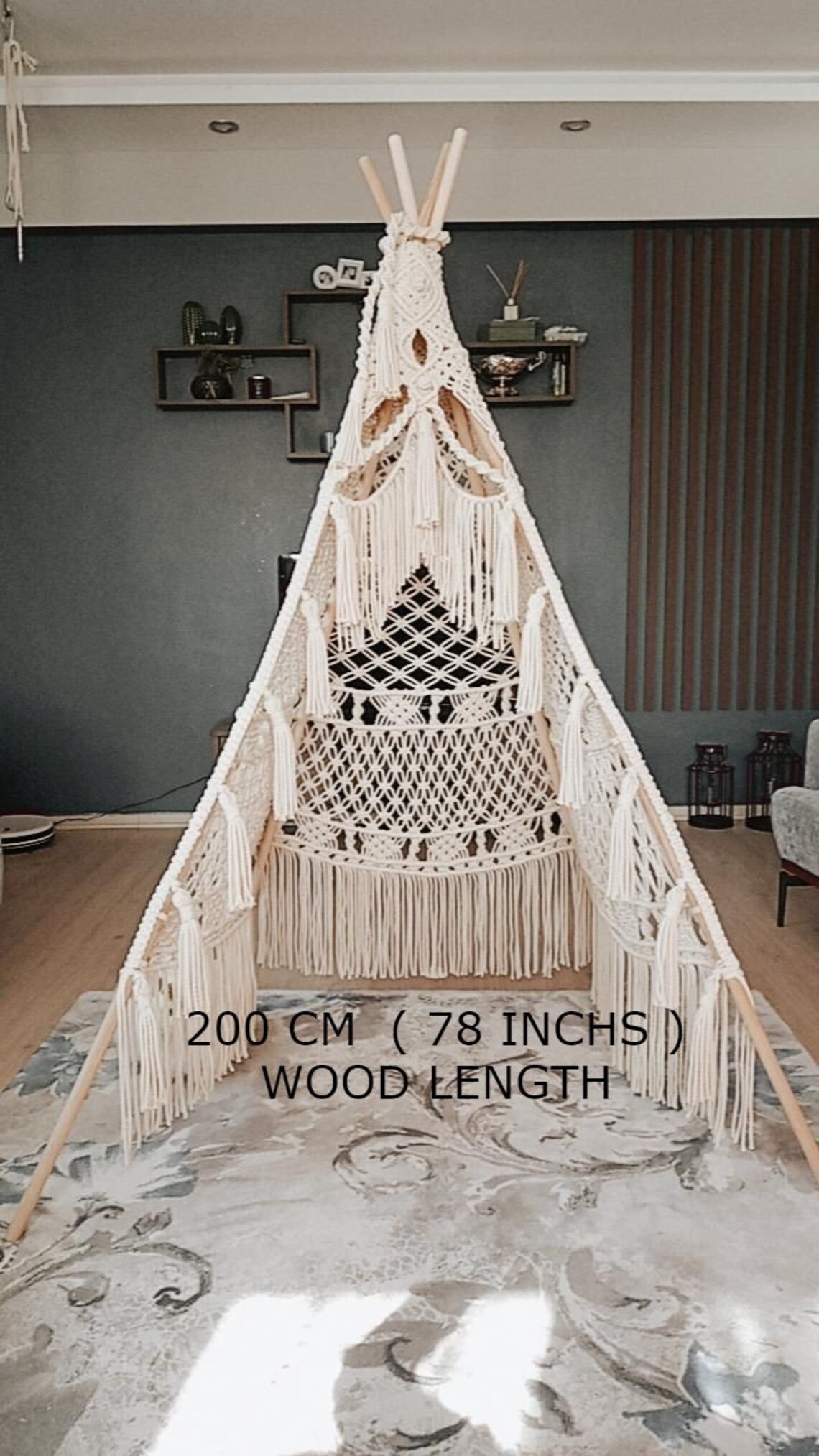 Macrame Teepee, Macrame Tent, Tent Indoor or Outdoor Play or Photoshoot ...