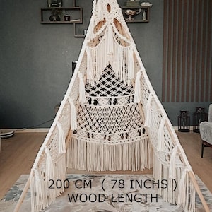 Macrame Teepee, Macrame Tent, Tent Indoor or Outdoor Play or Photoshoot ...