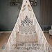 Macrame Teepee, Macrame Tent, Tent Indoor or Outdoor Play or Photoshoot ...