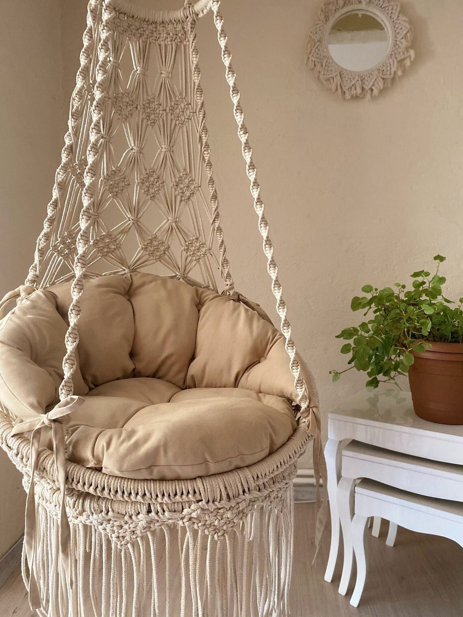 Macrame Swing, Hammock Chair, Macrame Hammock Chair, Macrame Hanging ...