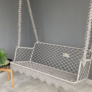 Macrame Balcony and Garden Swing Chair, Hanging Chair, Rocking Bed ...