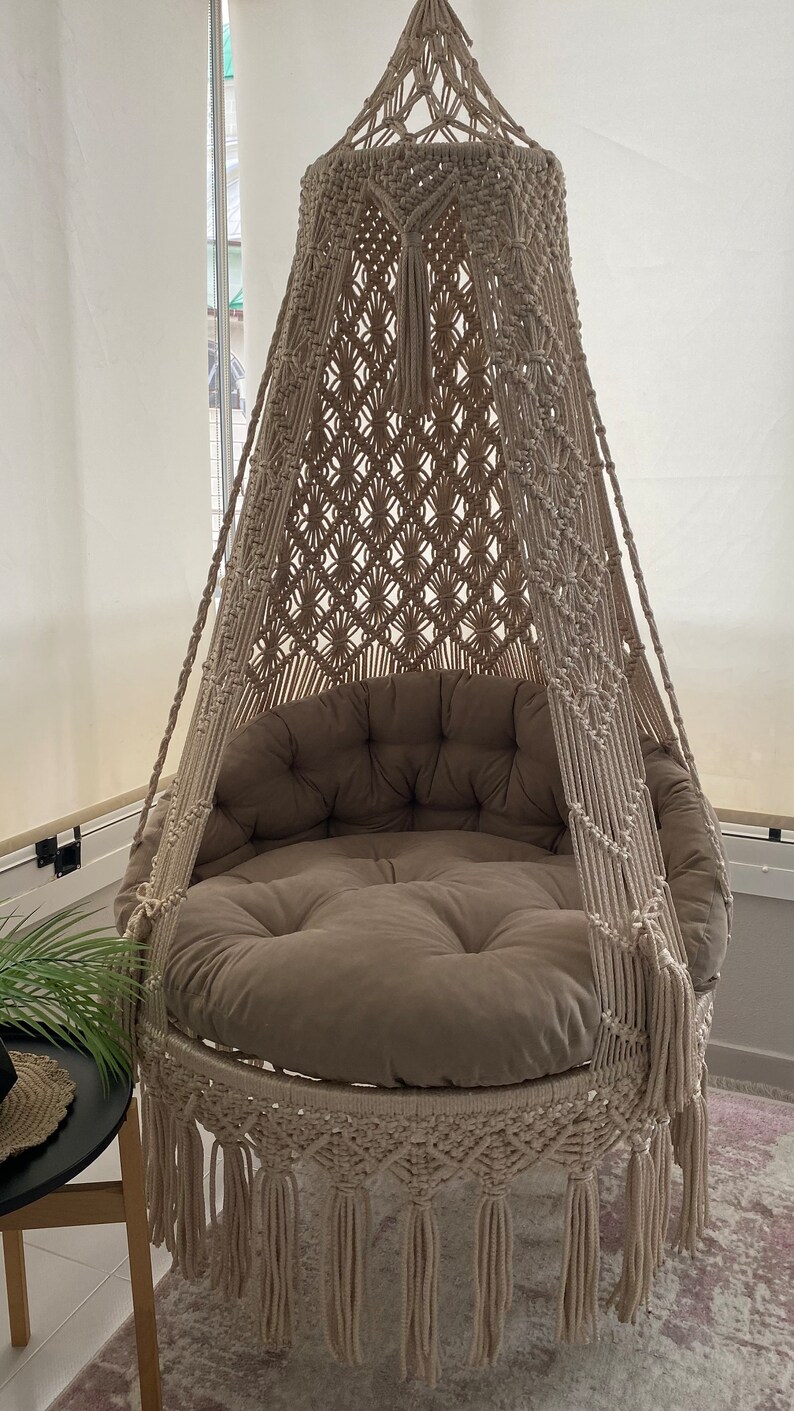 Hanging Chair, Macrame Swing, Hängesessel, Swing Chair, Macrame Swing ...