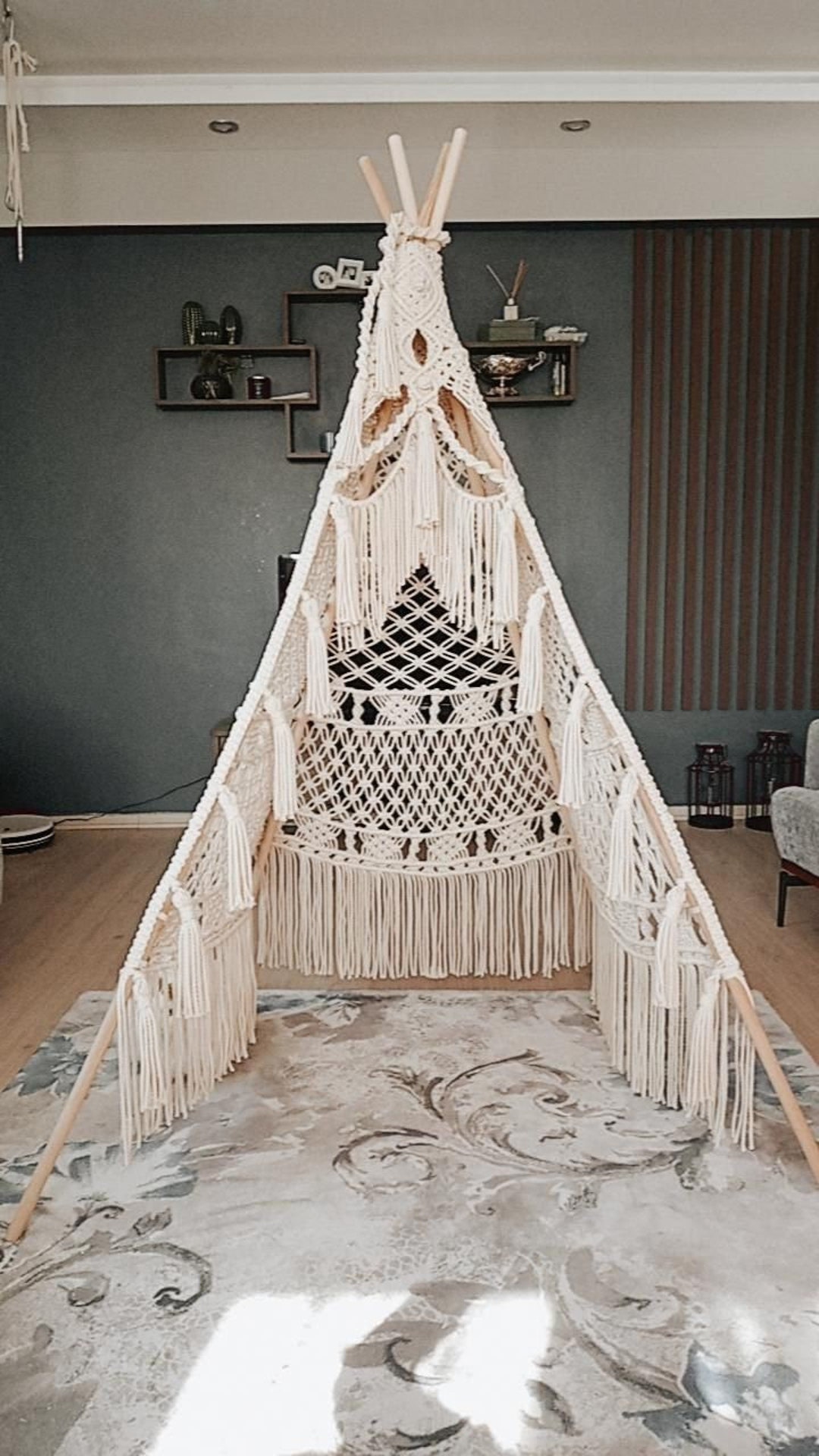 Macrame Teepee, Macrame Tent, Tent Indoor or Outdoor Play or Photoshoot ...