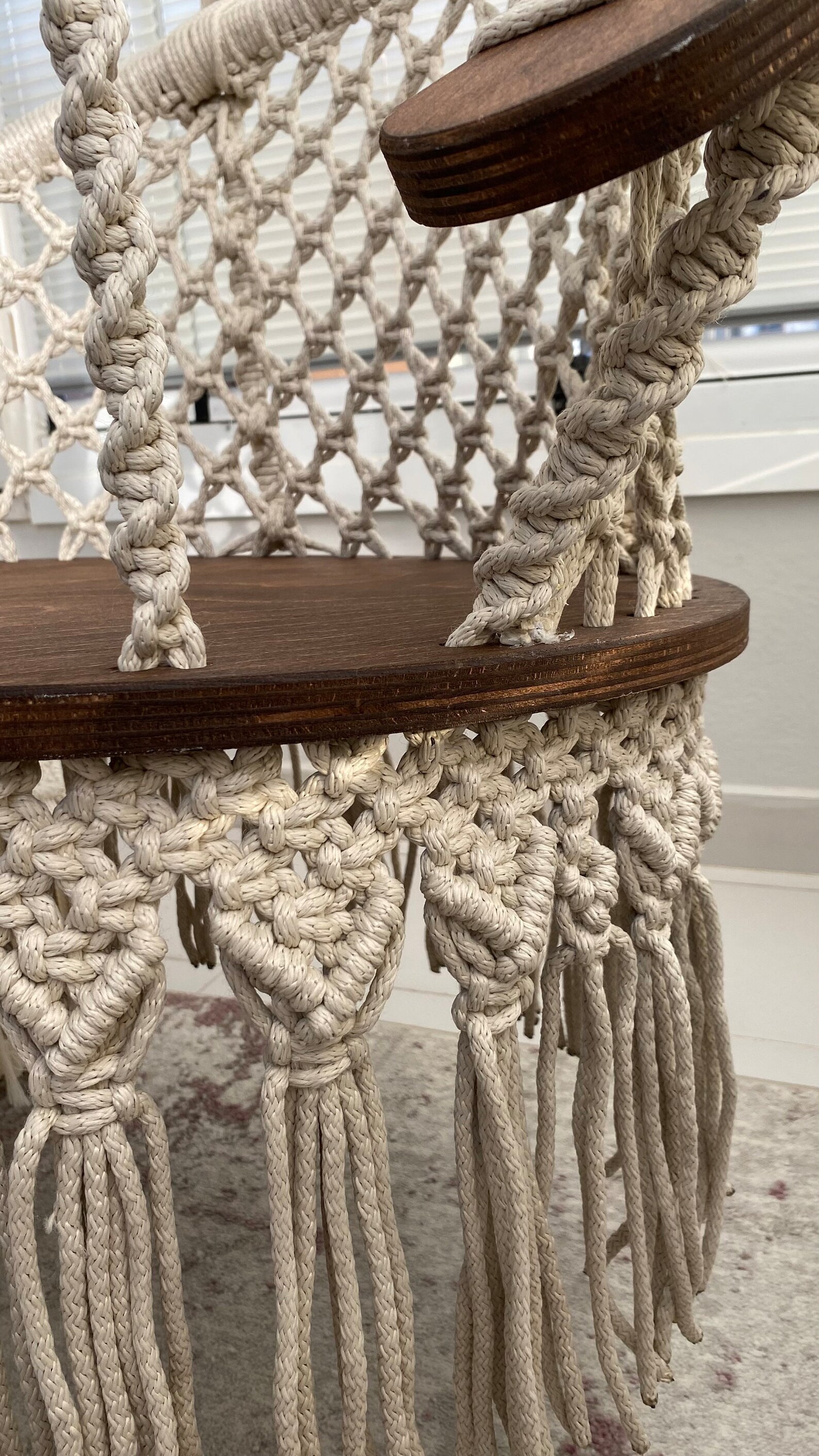 Cotton Macrame Wood Swing Hanging Chair Tree Swing Outdoor - Etsy