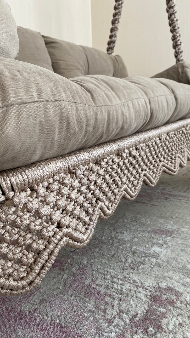 Large Macrame Swing Chair, Hanging Chair, Rocking Swing, Hängesessel ...