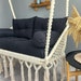 Macrame Hammock Chair, Large Macrame Rectangle Swing, Hanging Cotton ...