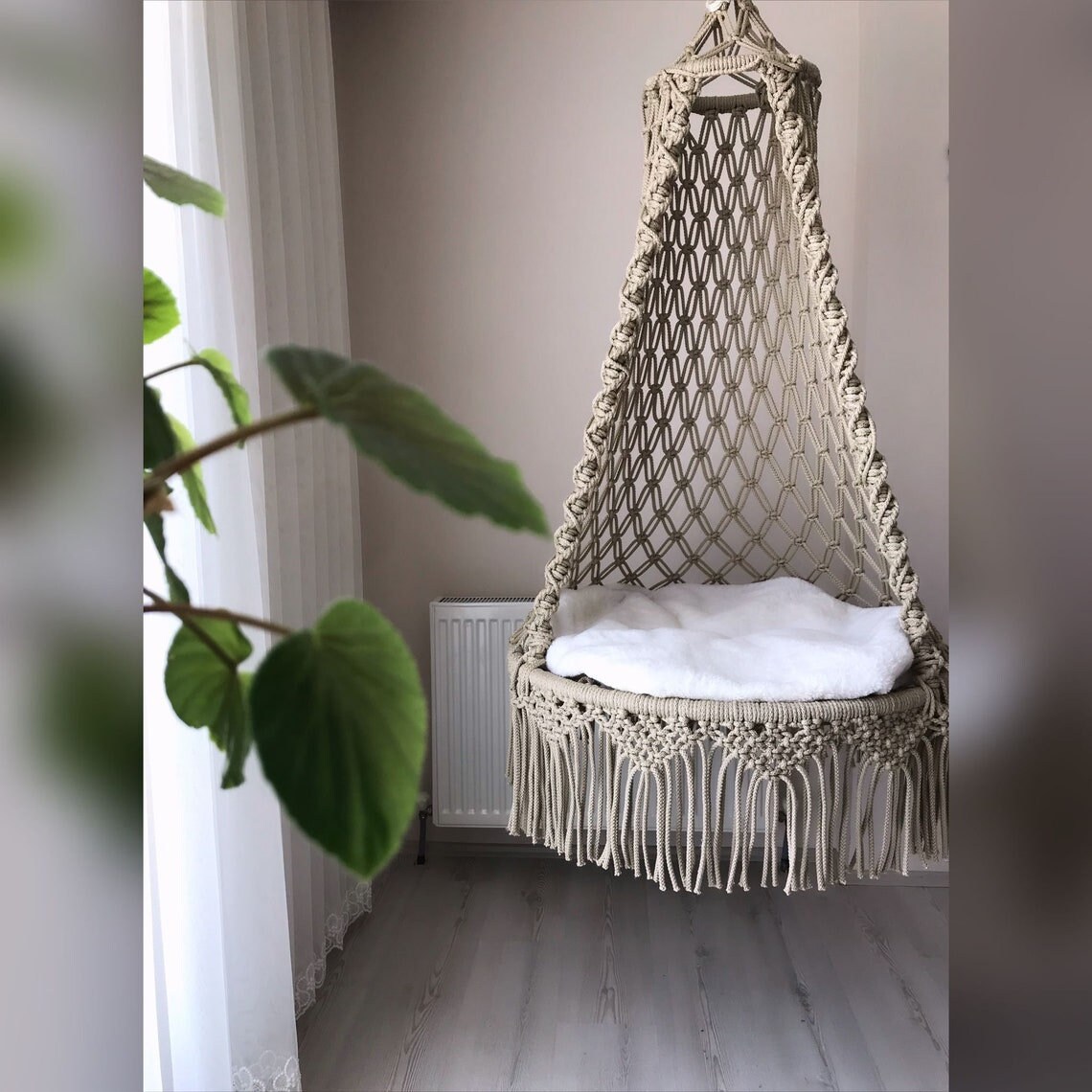 Macrame Swing Macrame Hammock Chair Macrame Round Swing - Etsy