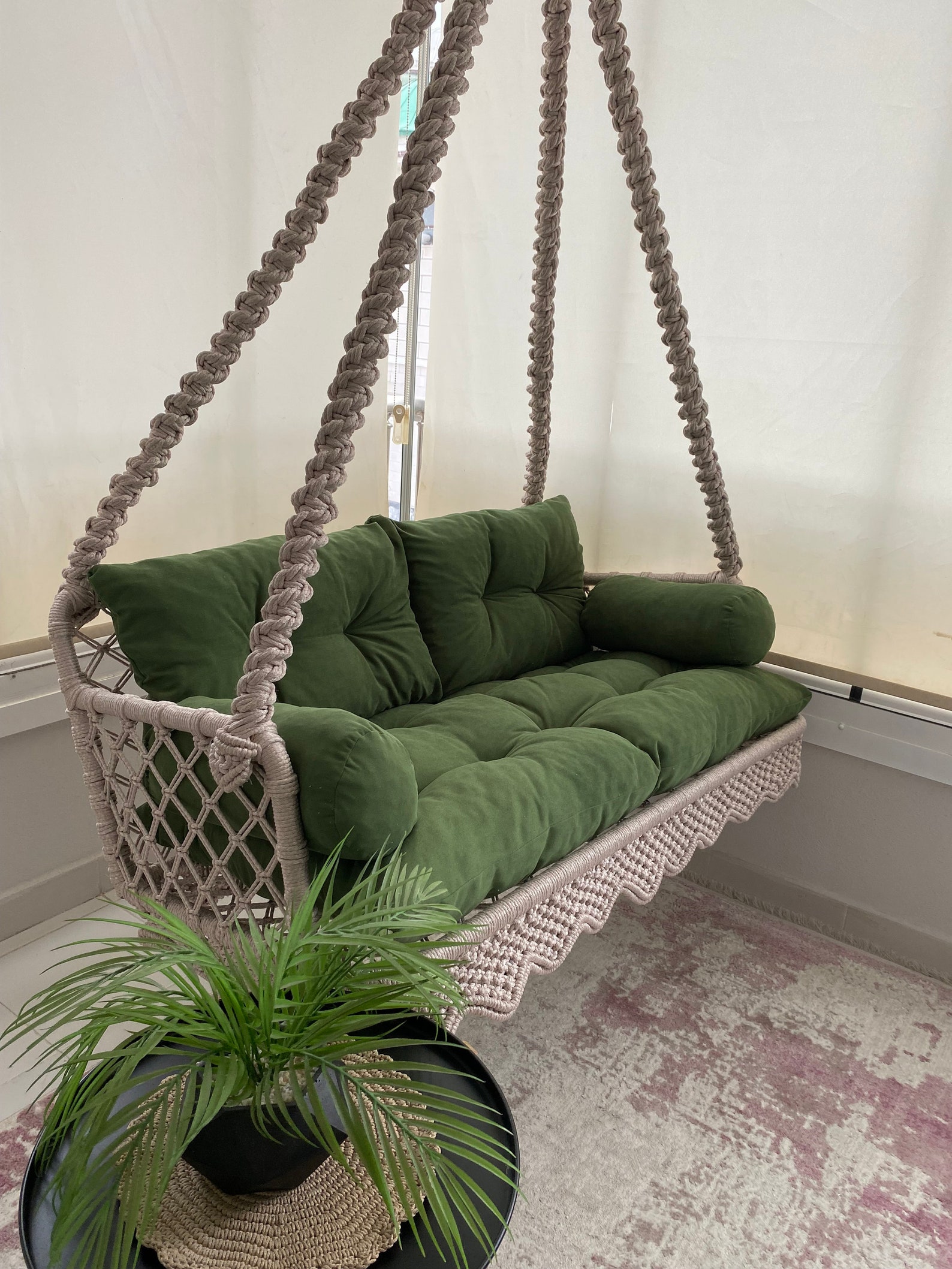 Macrame Large Bed Swing Chair Porch Swing Rocking Bed Swing - Etsy