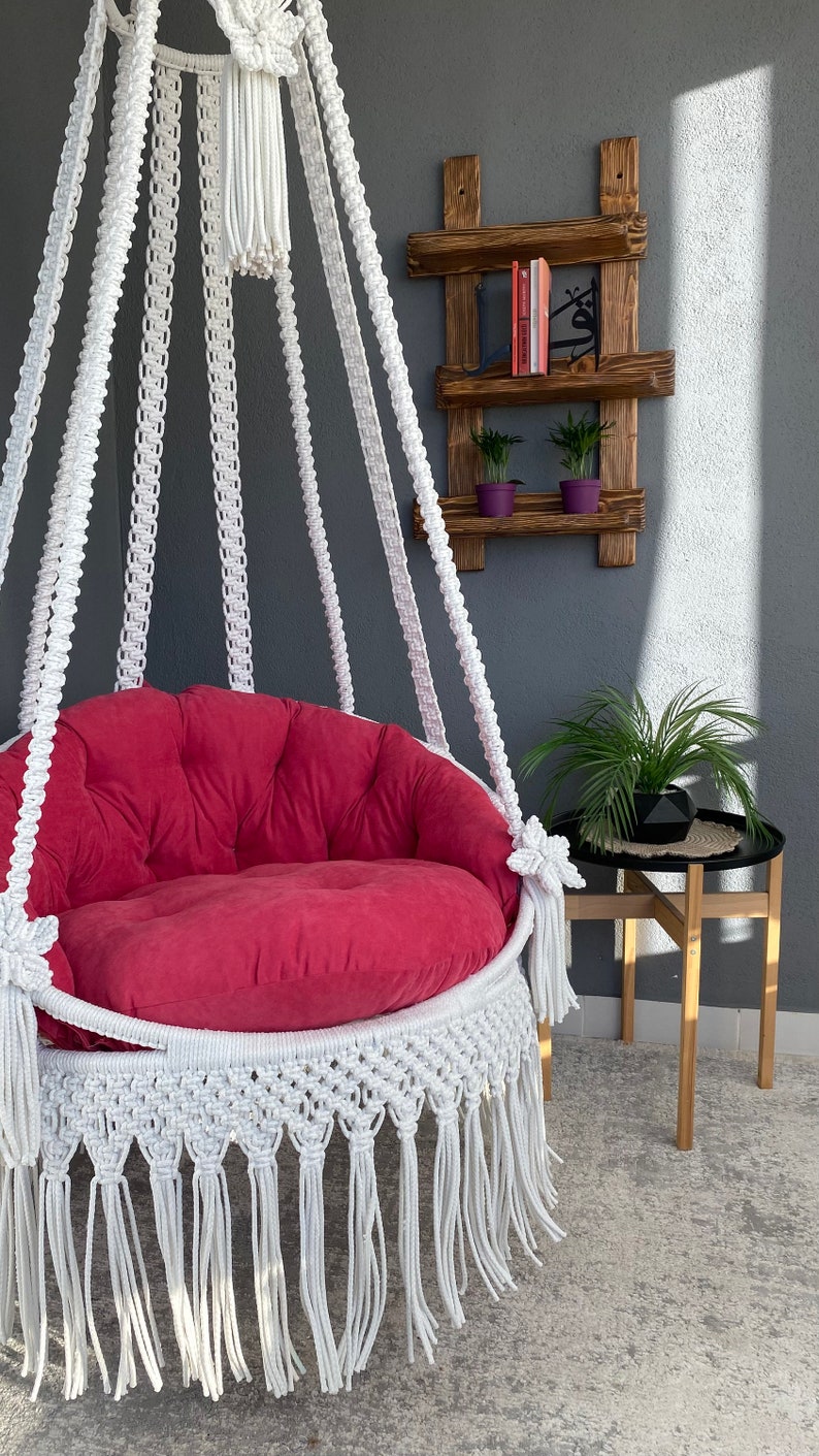 Macrame Hanging Chair Macrame Porch Rocking Swing Hammock - Etsy