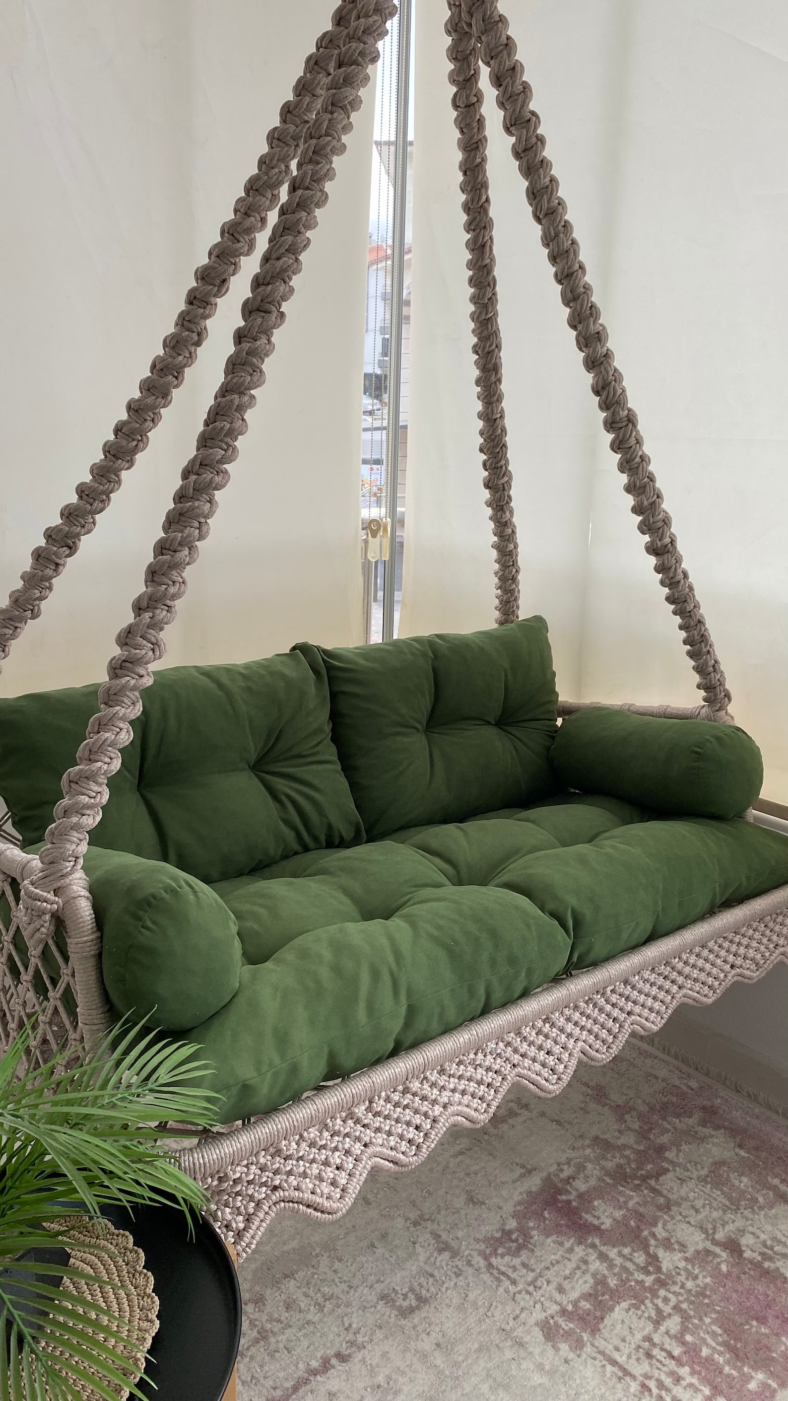 Macrame Large Bed Swing Chair Porch Swing Rocking Bed Swing - Etsy