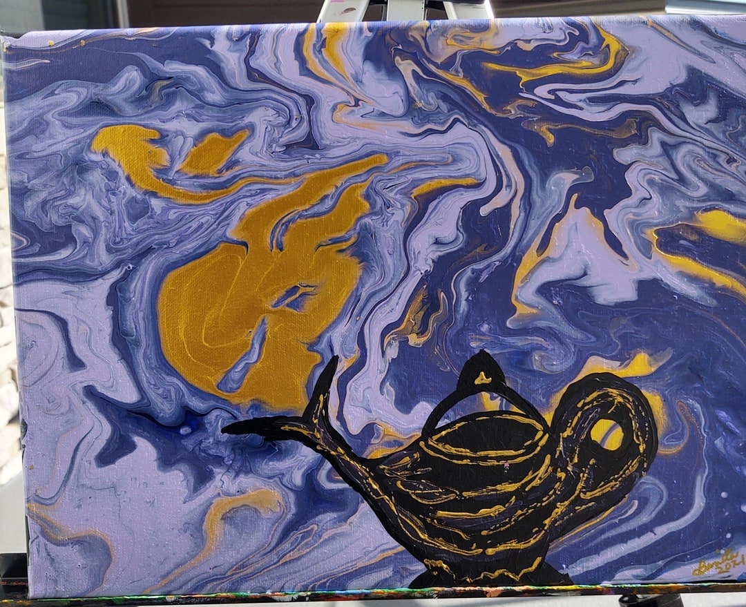 Purple and Gold Genie Lamp - Etsy