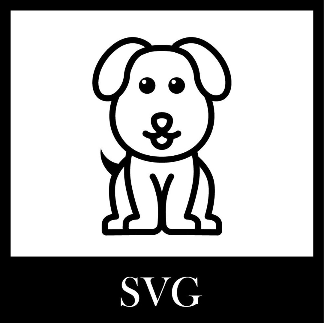 Cute Puppy Vector File for Projects - SVG Digital Download - Etsy