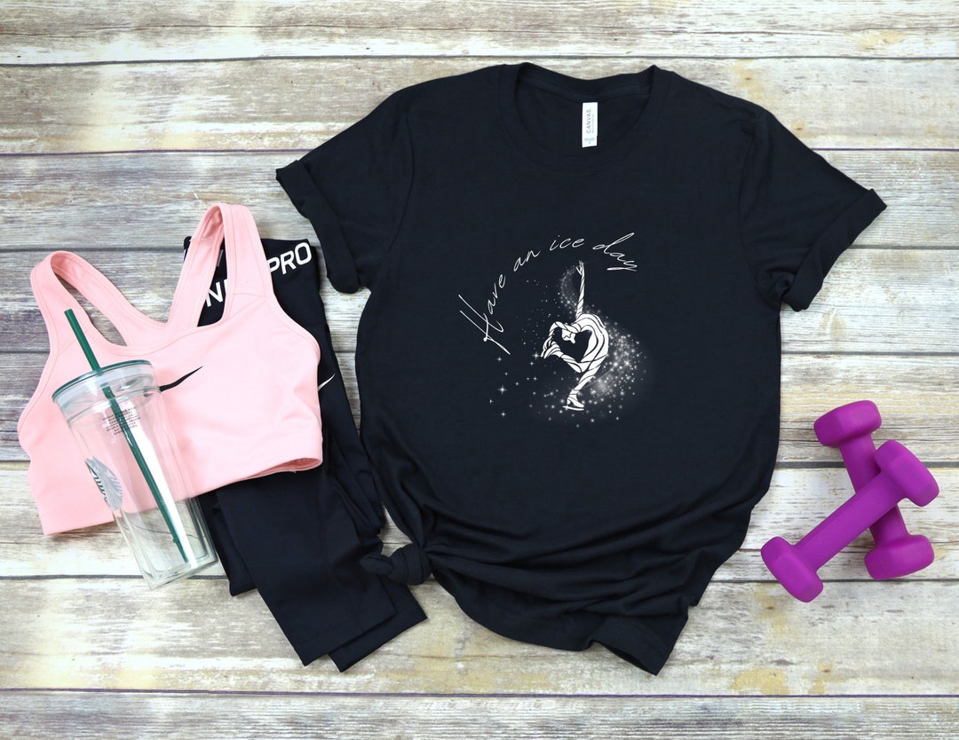 Have an Ice Day Short Sleeve Tee for Figure Skaters Ice Skating T-shirt ...