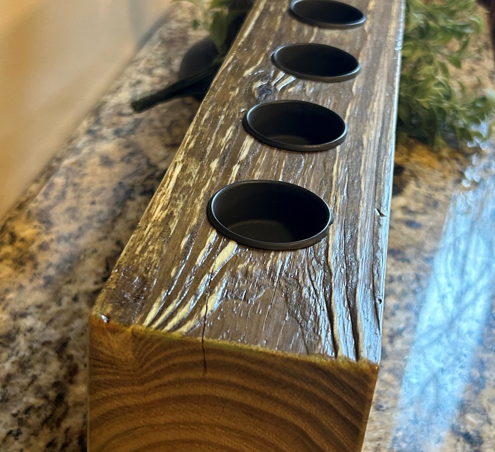 Reclaimed Wood Beam Tea Light Holder Votive Holder Candle - Etsy