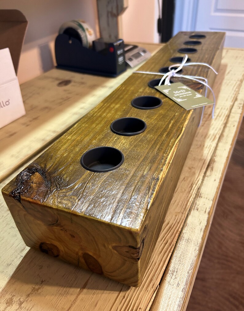 Reclaimed Wood Beam Tea Light Holder Votive Holder Candle - Etsy