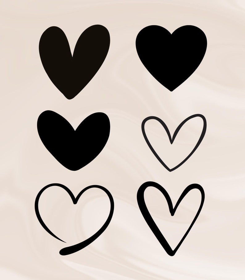 6 Hearts SVG, Valentines Day Svg, Valentines Shirt Svg, Valentines Cut ...