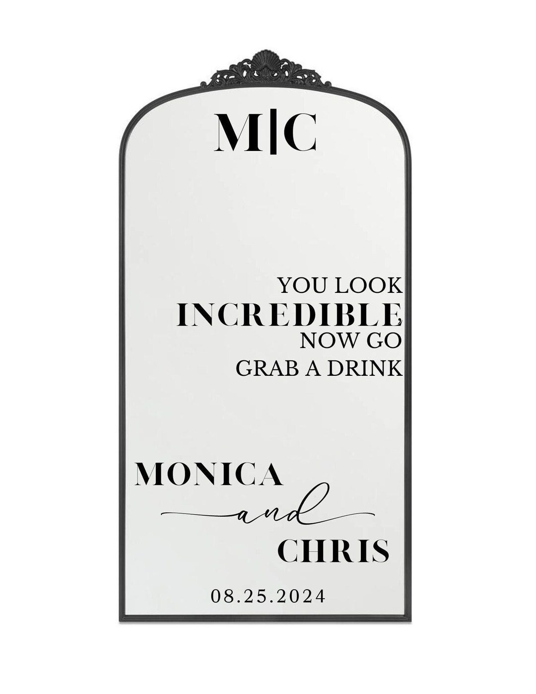 Wedding Selfie Mirror SVG, You Look Incredible, Welcome Mirror, DIY ...