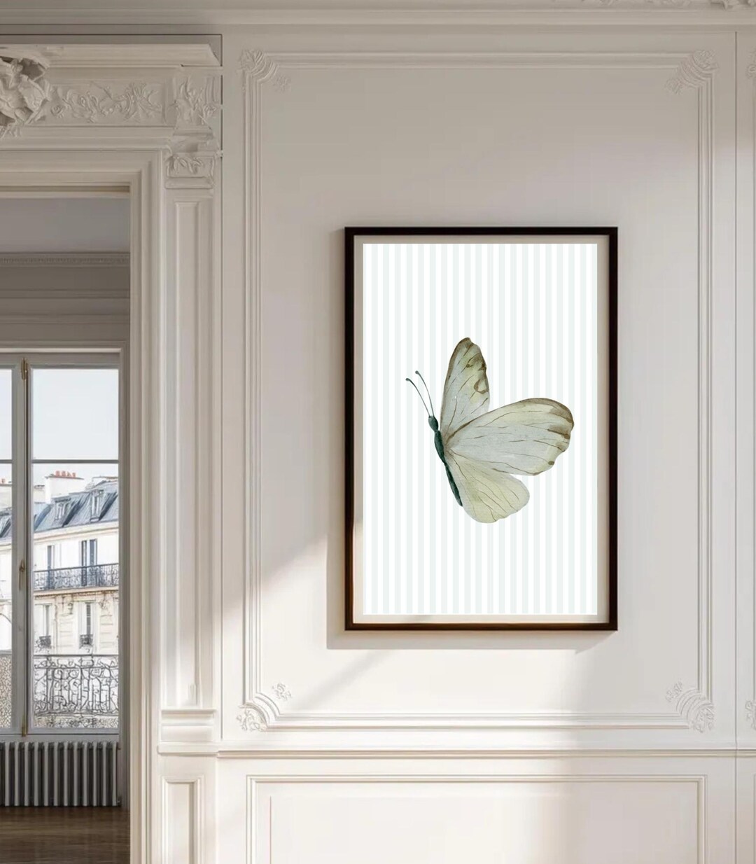 Green Butterfly Print for Home, Vintage Nursery Decor, Printable Wall ...