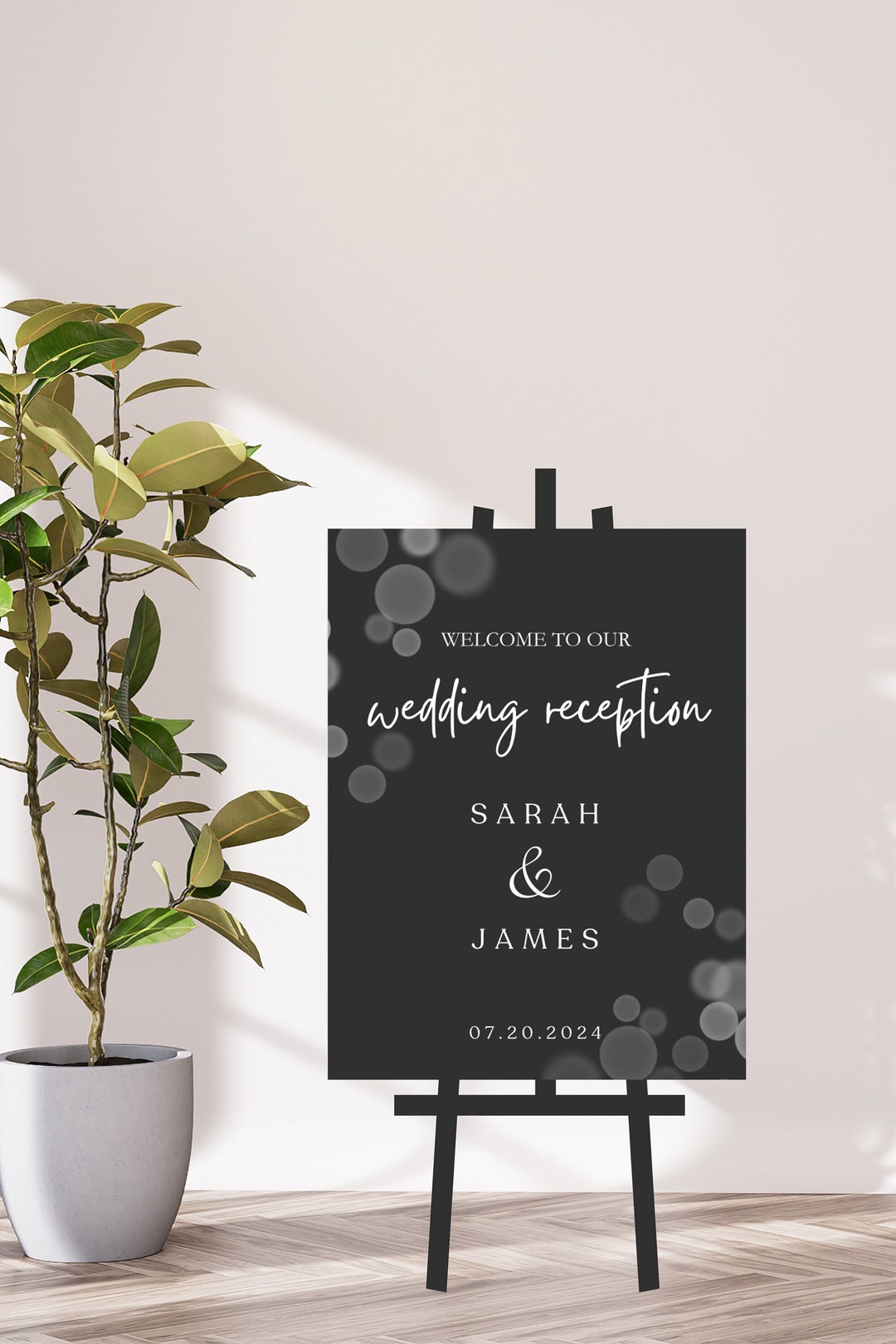 Reception Welcome Sign Template, Classic & Elegant, Modern Welcome to ...