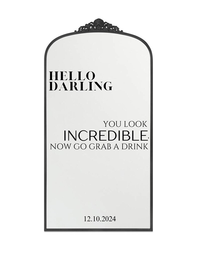 Wedding Selfie Mirror SVG, You Look Incredible, Welcome Mirror, DIY ...