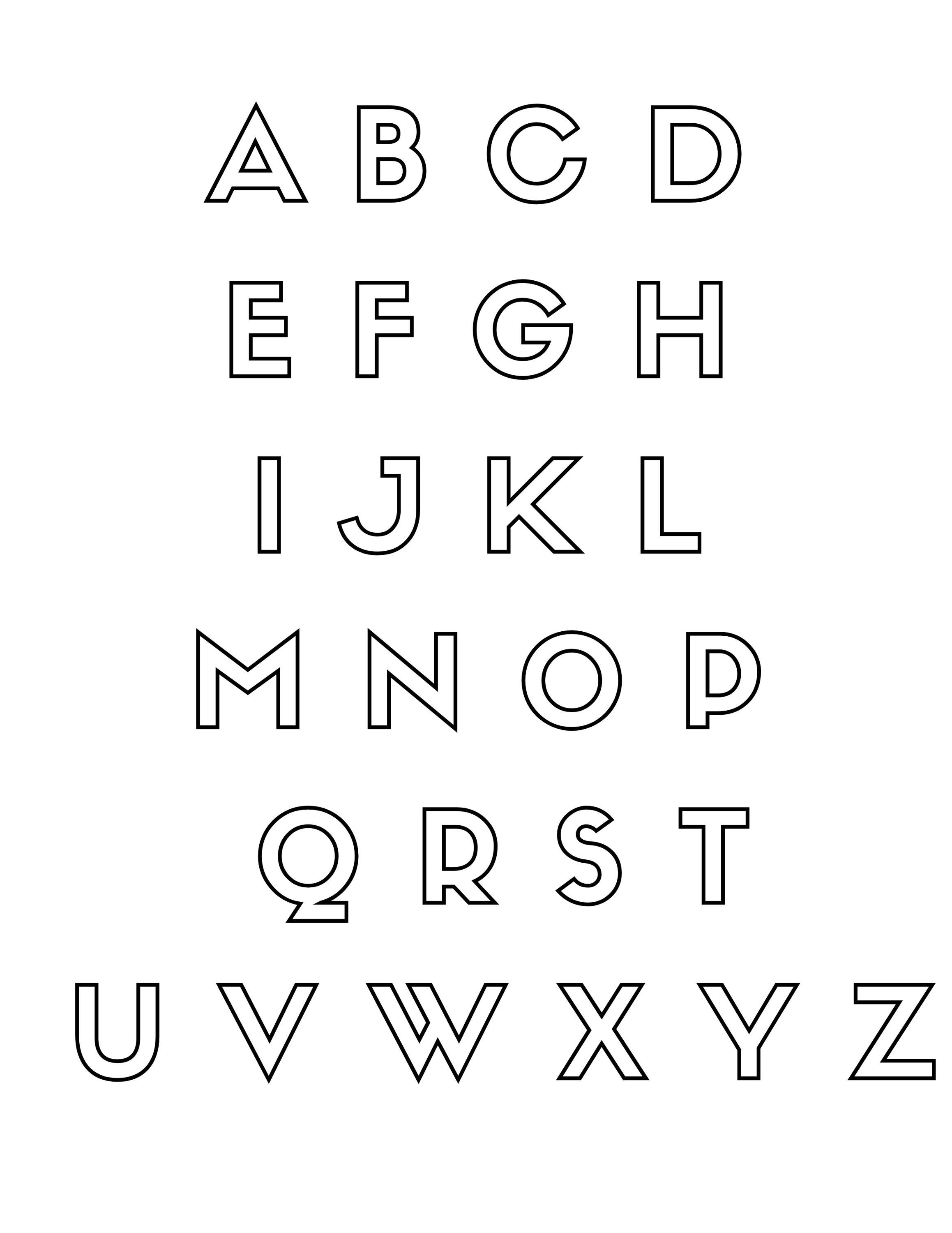 Uppercase Printable Letters A-Z, Alphabet Printable, Capital Letters ...