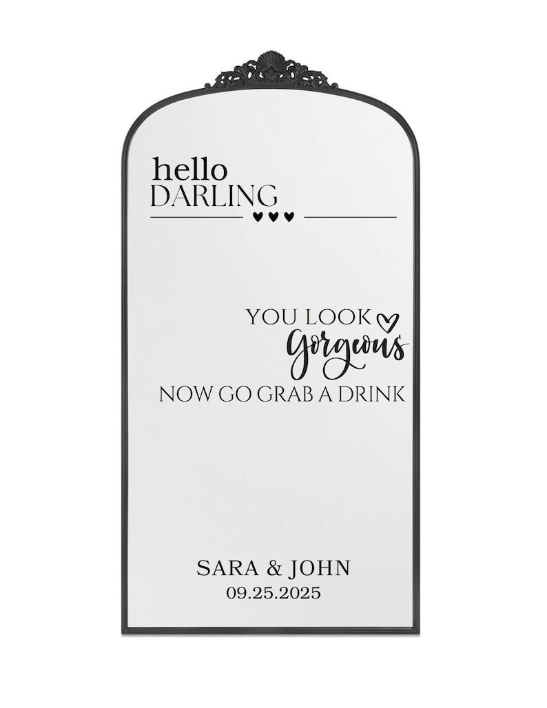 Wedding Selfie Mirror SVG, You Look Incredible, Welcome Mirror, DIY ...