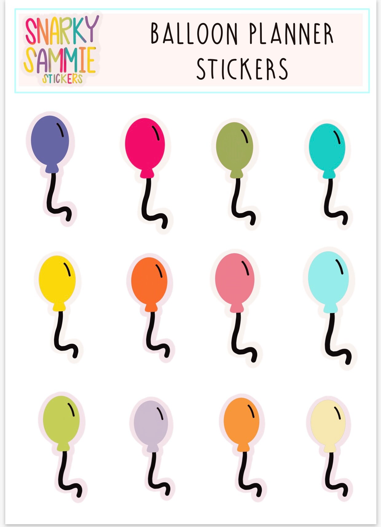 Digital Balloon Stickers - Etsy