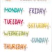 Digital Days of the Week Stickers - Colorful - Etsy