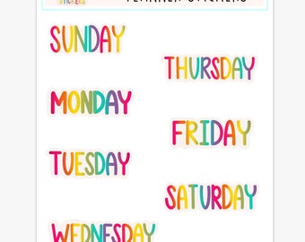 Days of the Week / Digital Word Art / Photoshop Brushes / - Etsy