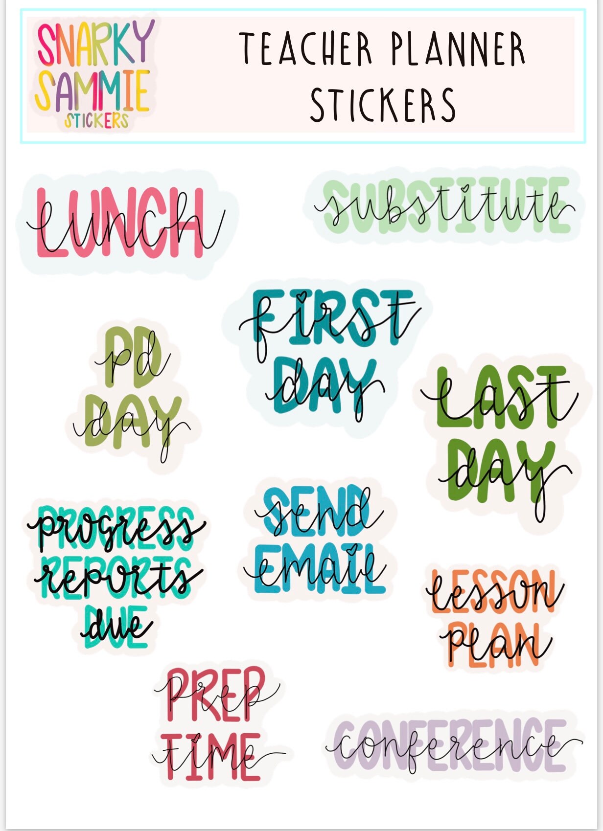 Digital Teacher Planner Stickers - Etsy