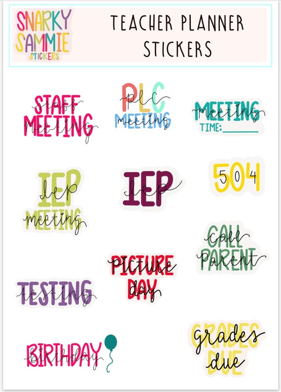 Digital Teacher Planner Stickers at Amanda Rowan blog