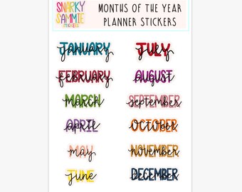 Digital Days of the Week Stickers Colorful - Etsy