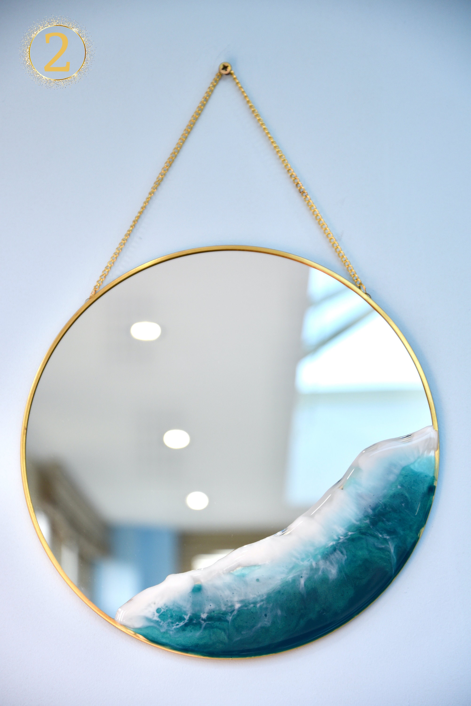 Resin Ocean Mirror 29.5 Cm - Etsy