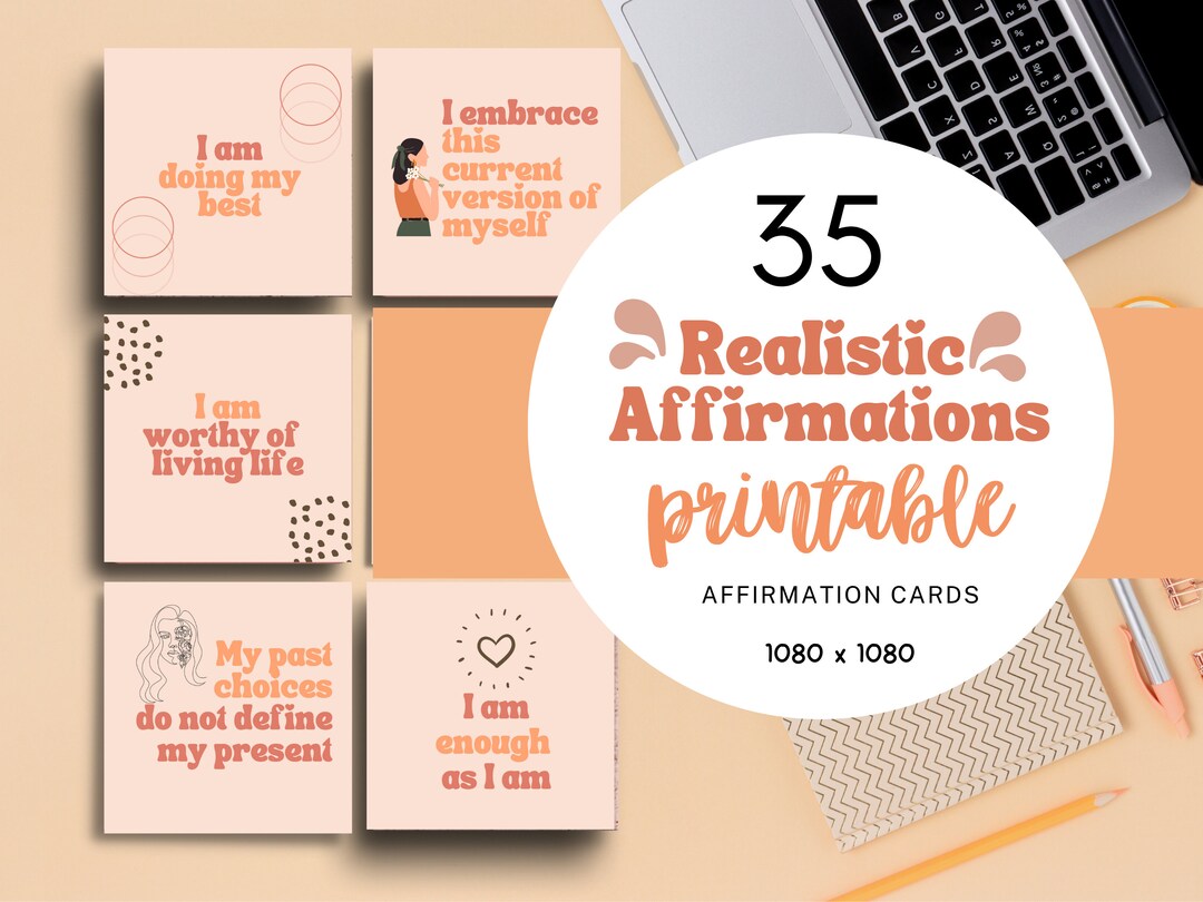 Realistic Affirmation Cards, Affirmation Cards Printable, Printable ...