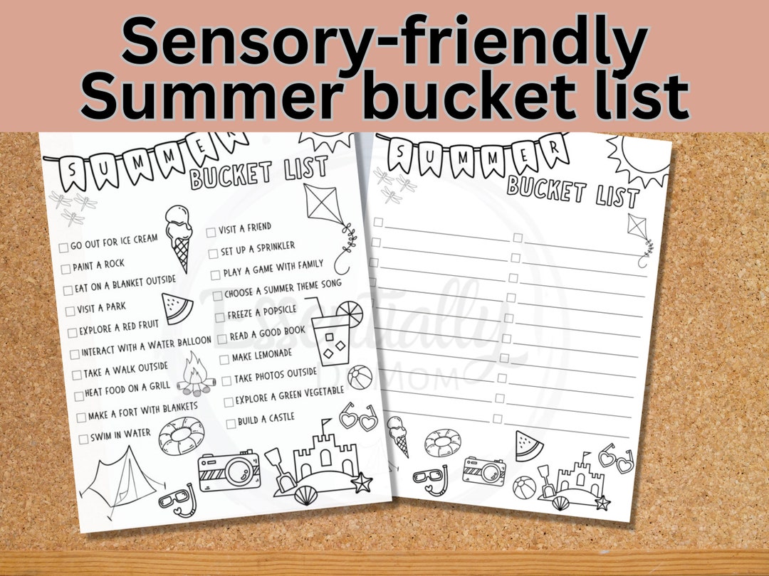Autism Friendly Summer Bucket List, Sensory Friendly Activity List ...