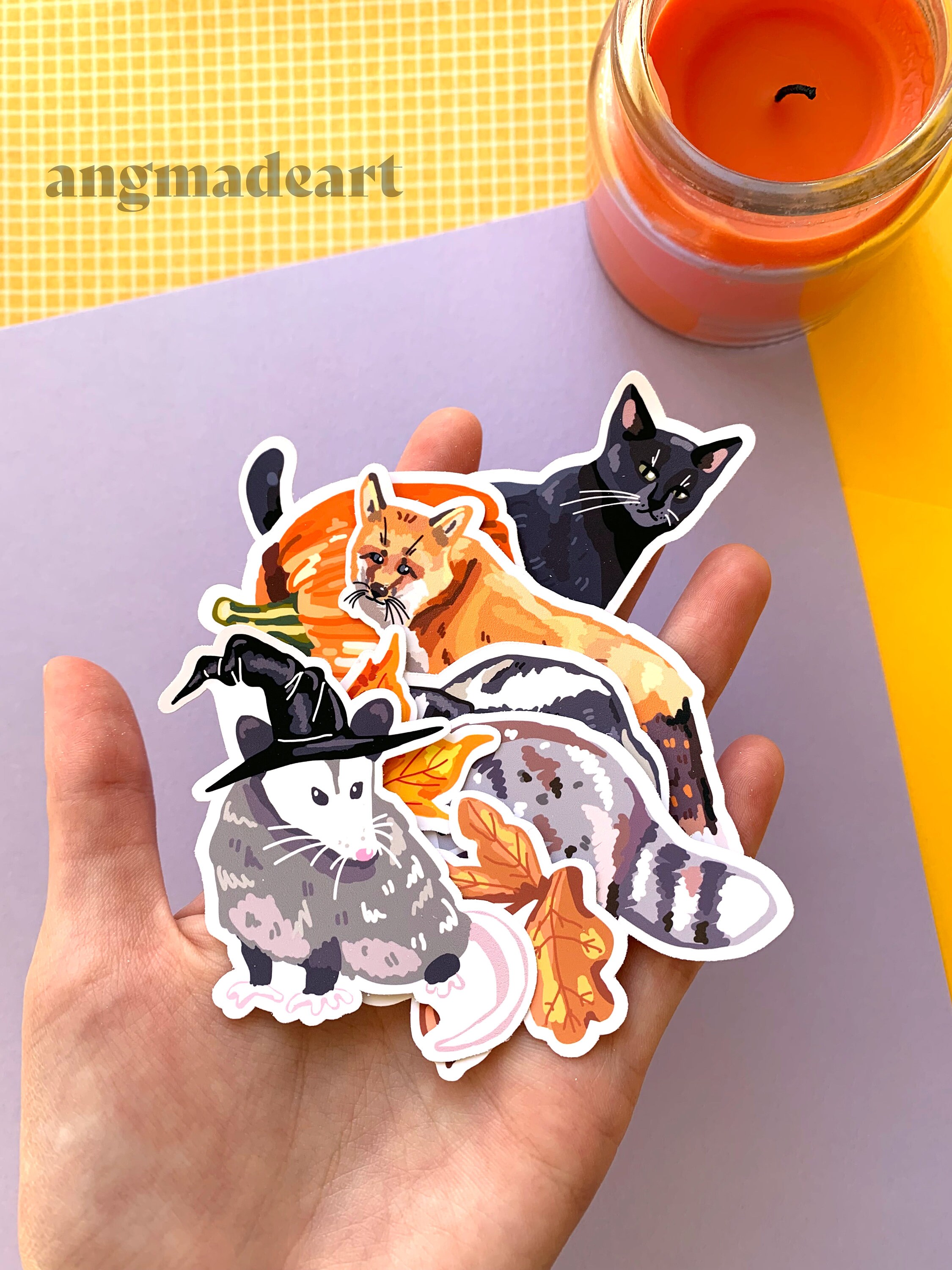 Fall Critters Sticker Pack Vinyl Matte Autumn Animals - Etsy