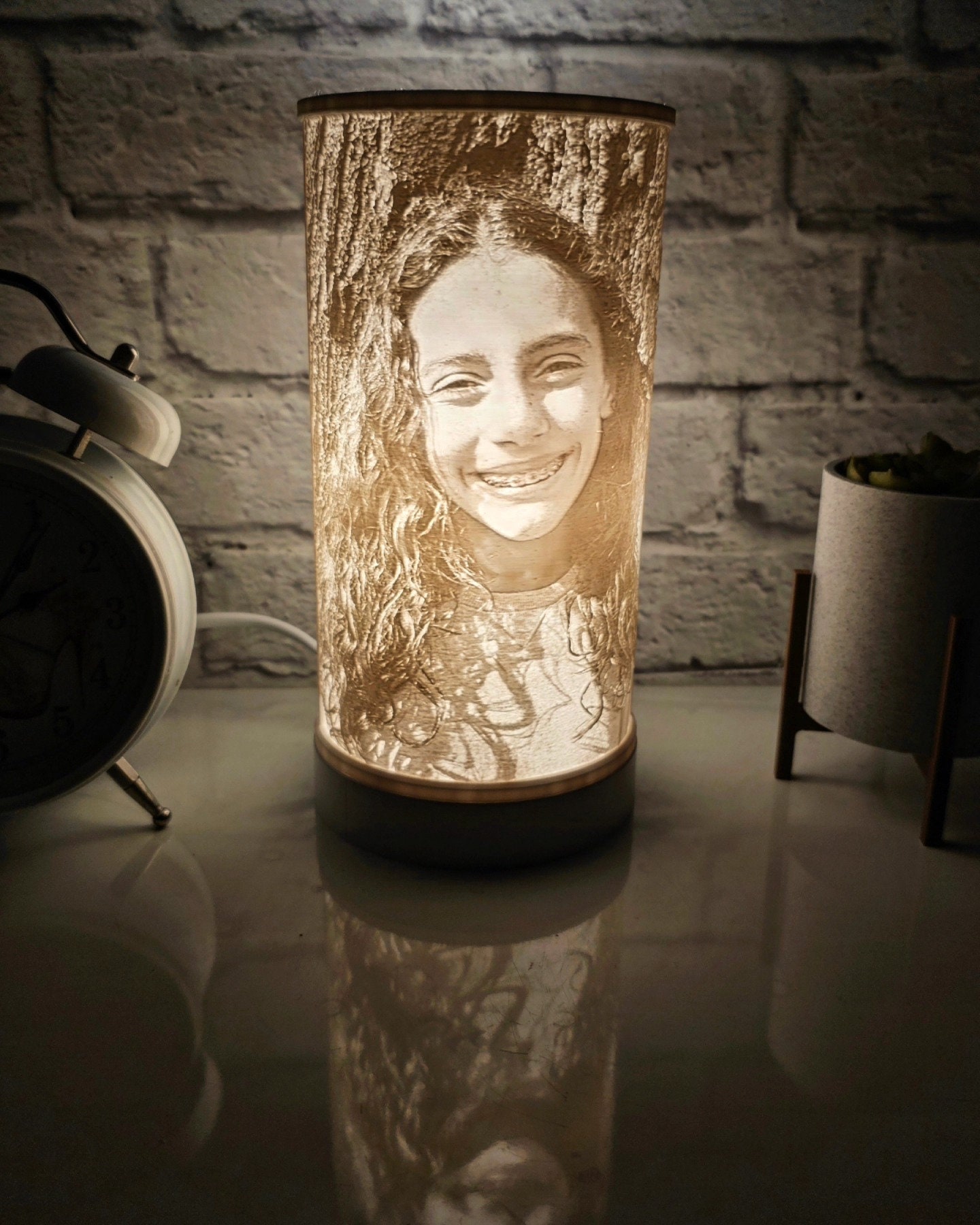 3D Printed Cylindrical Lithophane Lamp, Valentines Gift, Perfect for ...