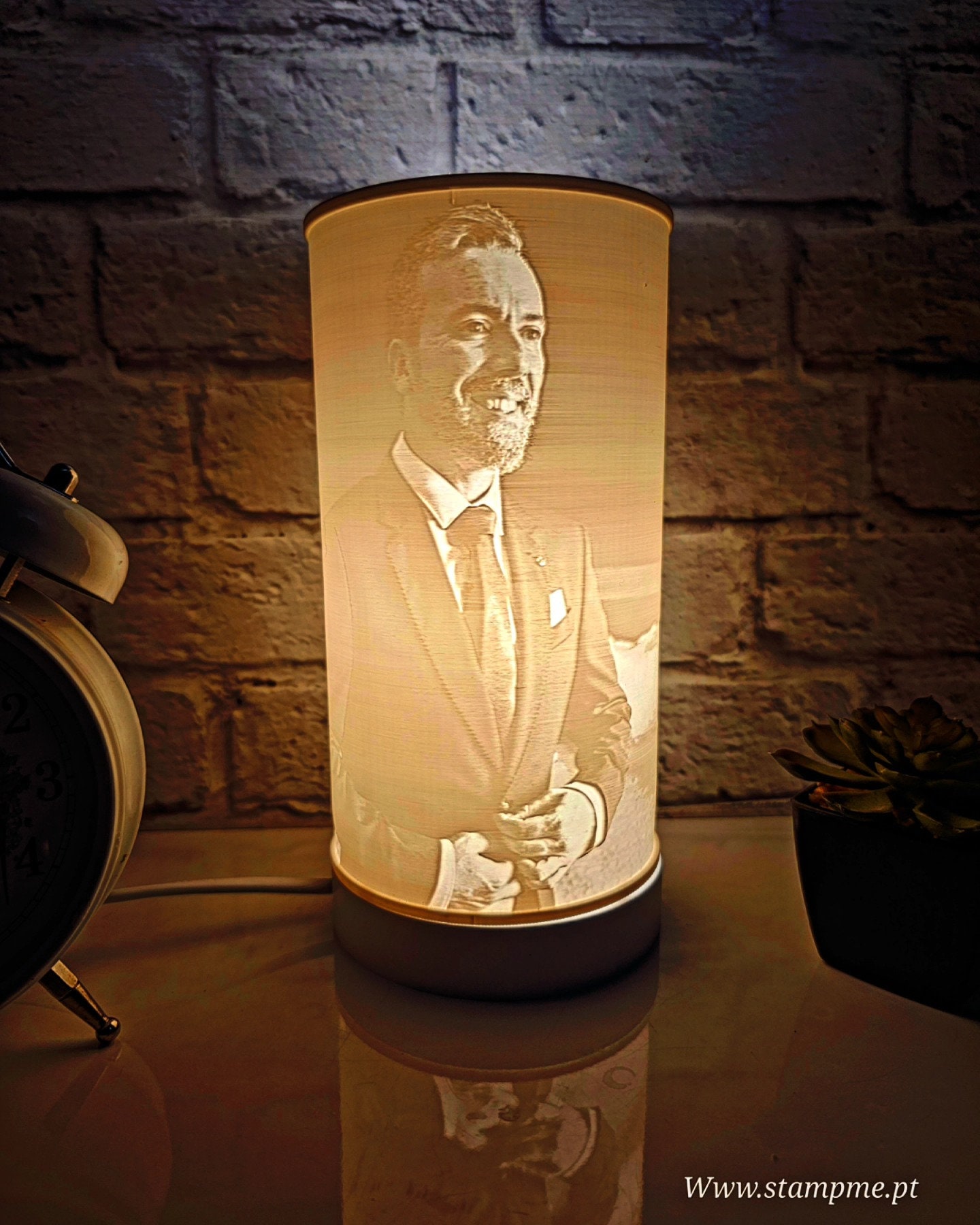 3D Printed Cylindrical Lithophane Lamp, Valentines Gift, Perfect for ...