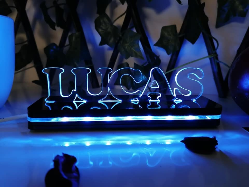 Customized Name LED, Rgb Room Light Lamp, Word Lamp, 3d Name With Light ...