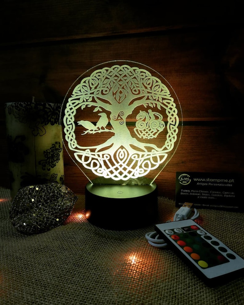 Tree of Life Odin, Tree of Life Night Light, Nordic Mythology, Tree of ...