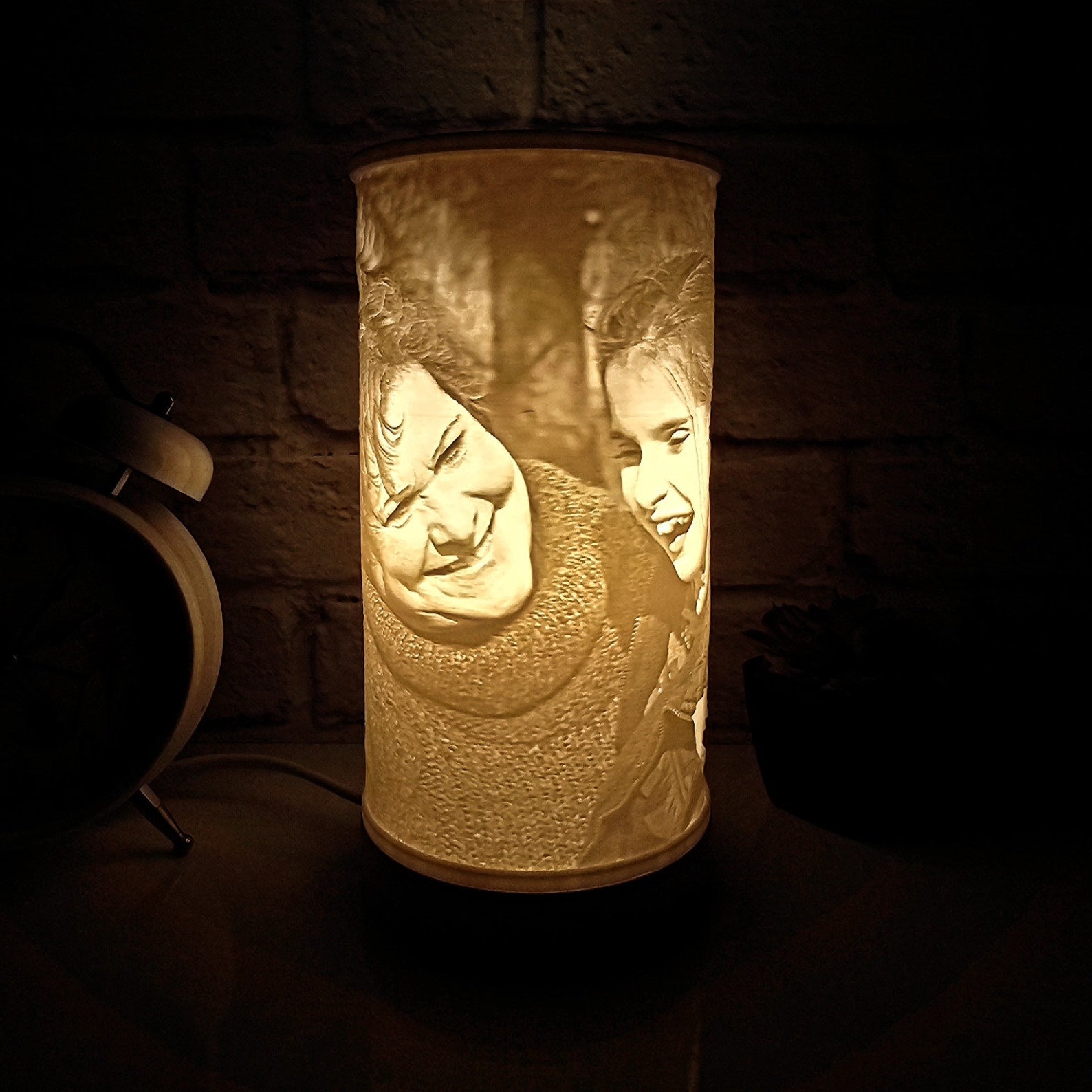 3D Printed Cylindrical Lithophane Lamp, Valentines Gift, Perfect for ...