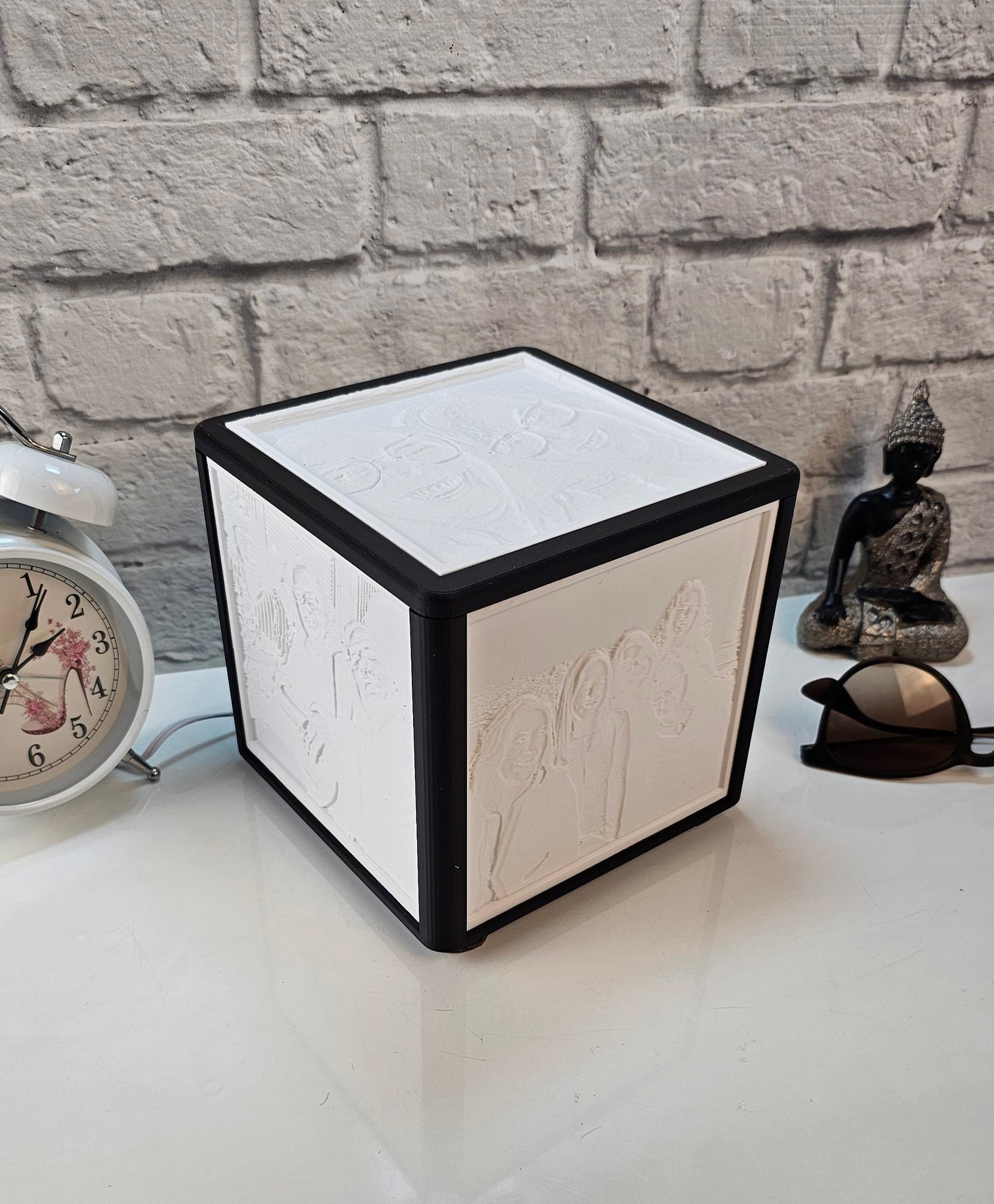 Lithophane Cube Wiht Photos, Perfect Gift for Valentines, Father ...