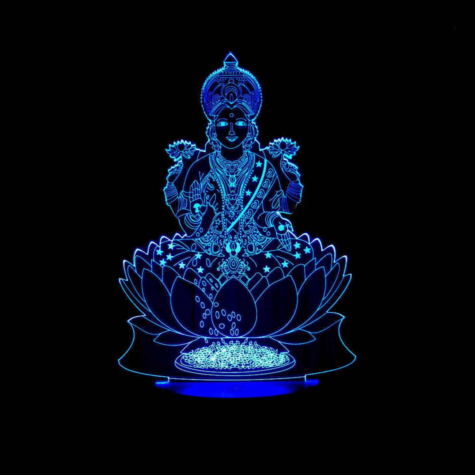 Buddha Led Lamp | Light Yoga | 3d Illusion Buddha | Led Light Night ...