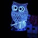 3D Owl Led Acrylic Laser Cut File, Dxf, Svg, Cdr, Pdf Instant Download ...