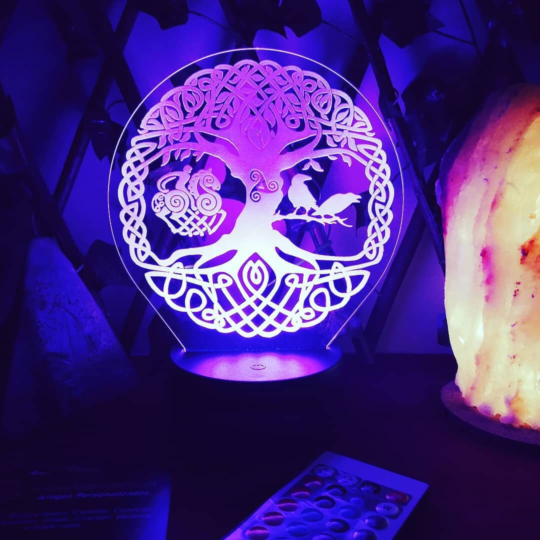 Tree of Life Night Light Digital File, Odin Nordic Mythology Laser ...