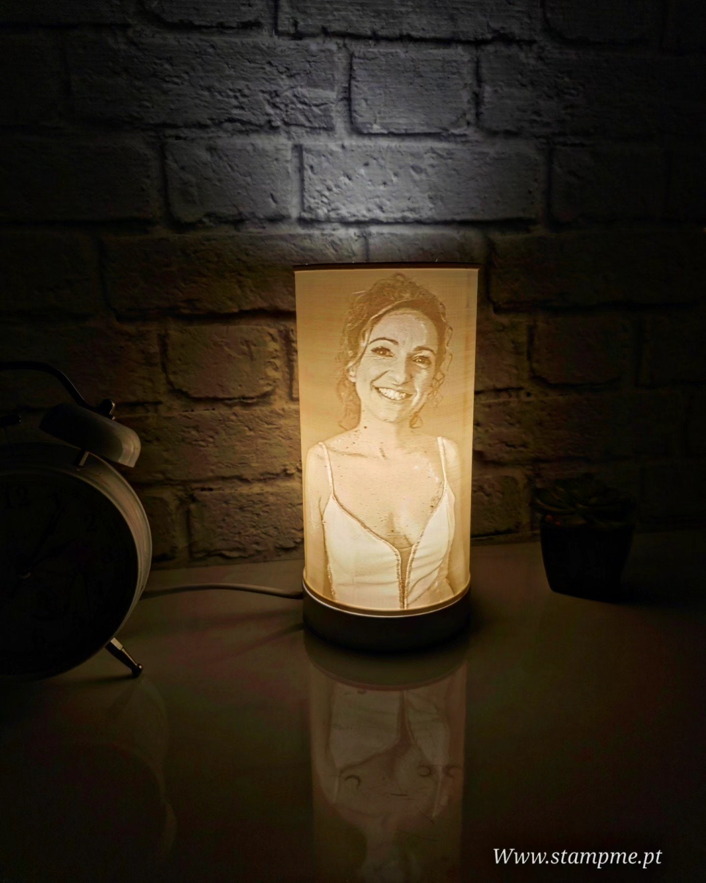 3D Printed Cylindrical Lithophane Lamp, Valentines Gift, Perfect for ...