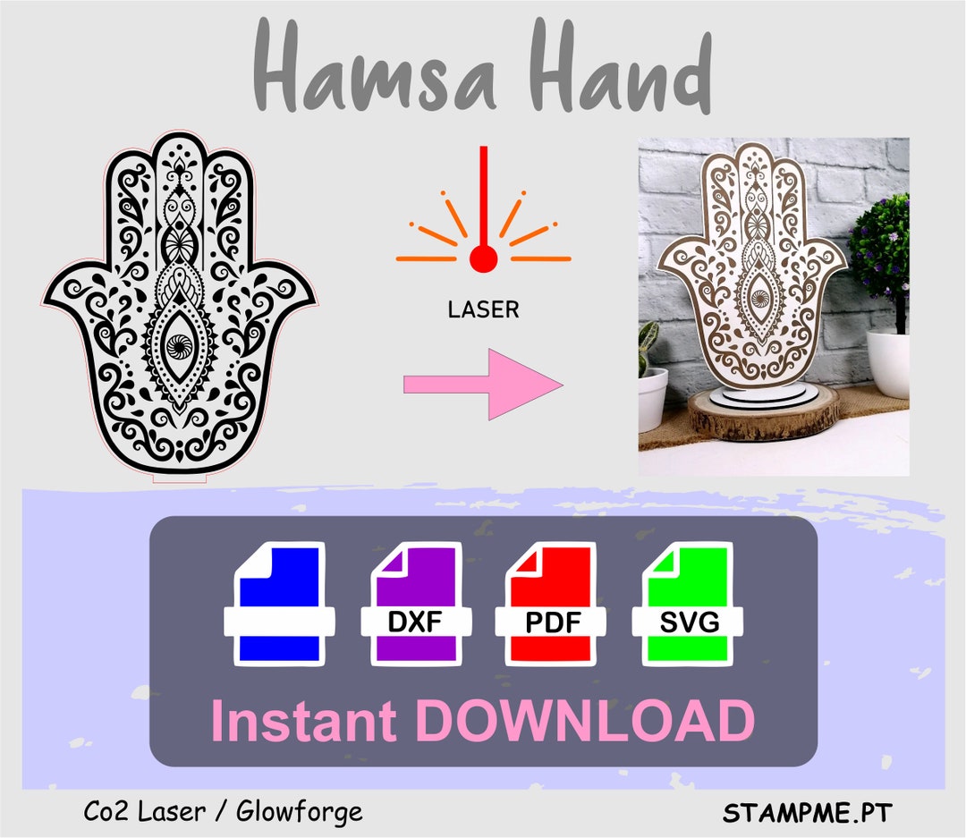 Hamsa Hand Vector File Download, Decor Hand Hamsa Stand and Key Chain ...